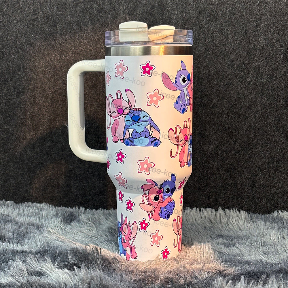 40oz More Love For Stitch And Angel Stainless Steel Vacuum Insulated T ...
